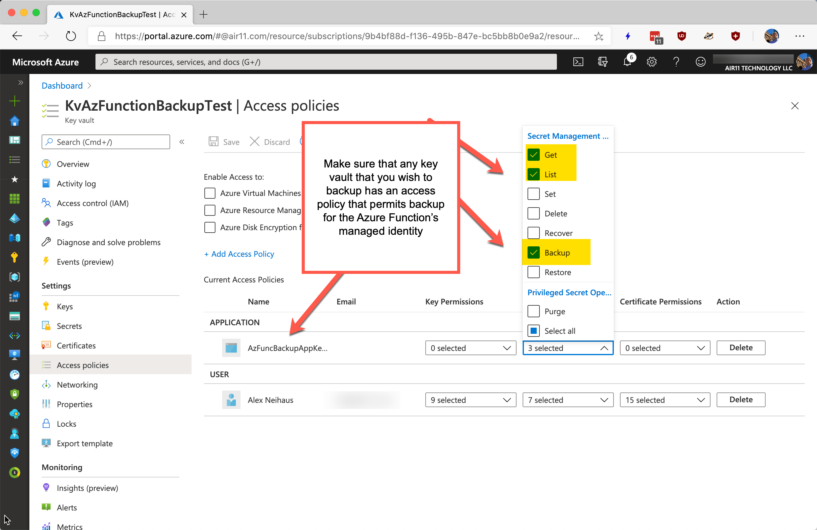 Thinking aloud | Backup Azure KeyVault secrets in PowerShell