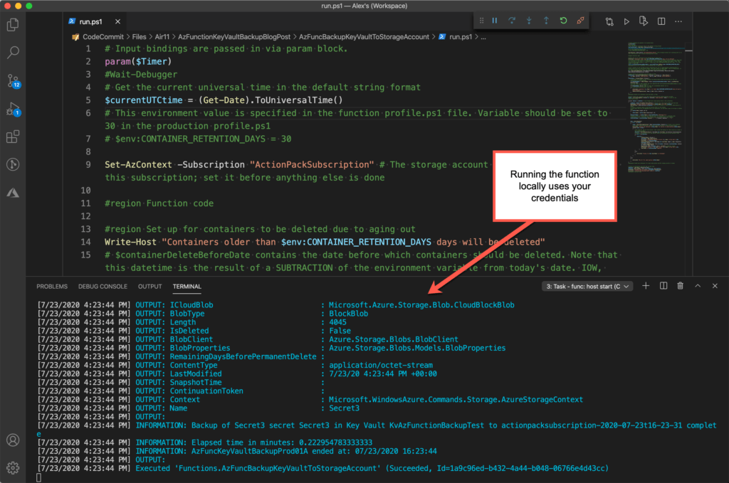 Back up Azure Key Vault secrets | Thinking aloud